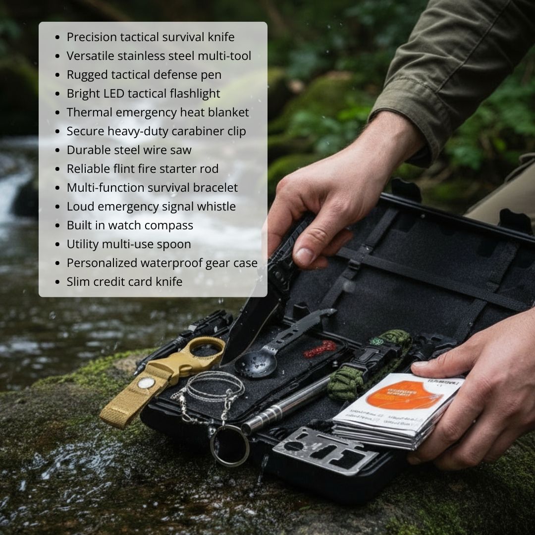 Personalized Survival Kit for Men | 14 Tactical Tools in Custom Case ...