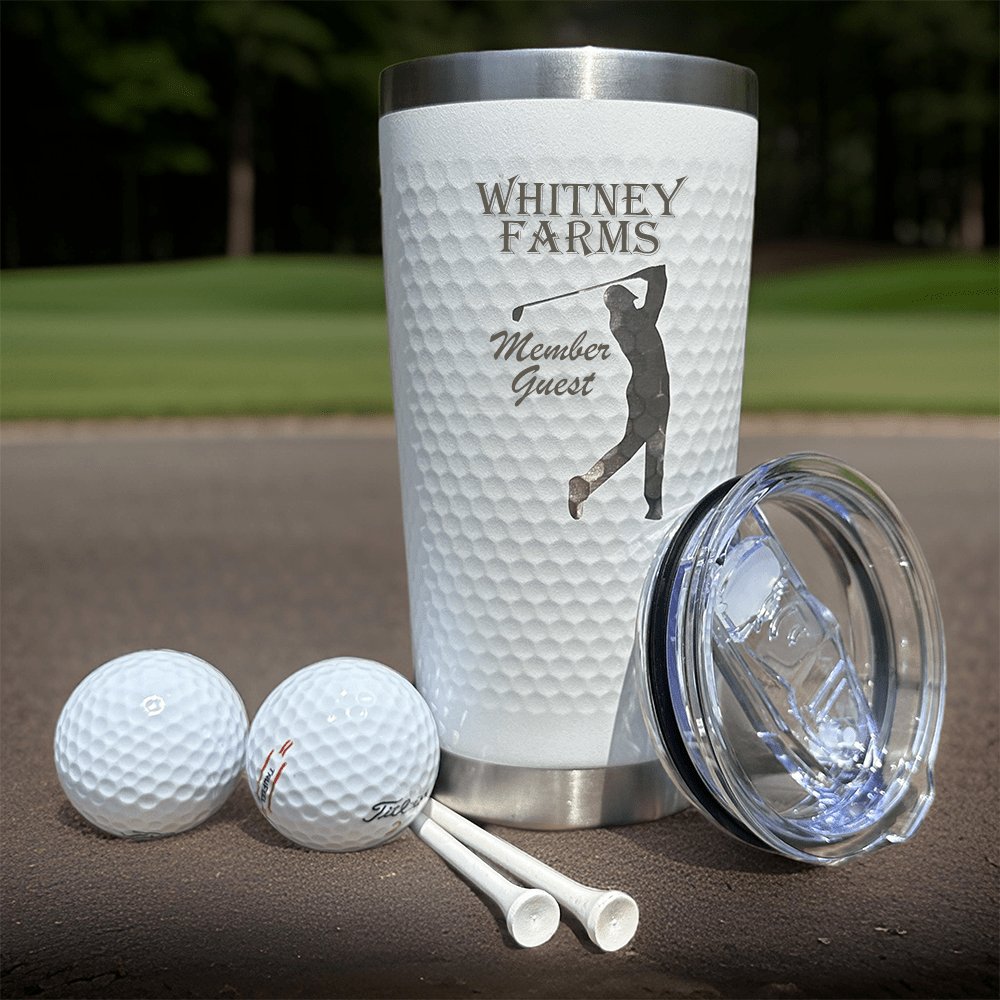 Golf Outing Gift Custom Dimpled Tumbler With Tournament Name - Groovy ...