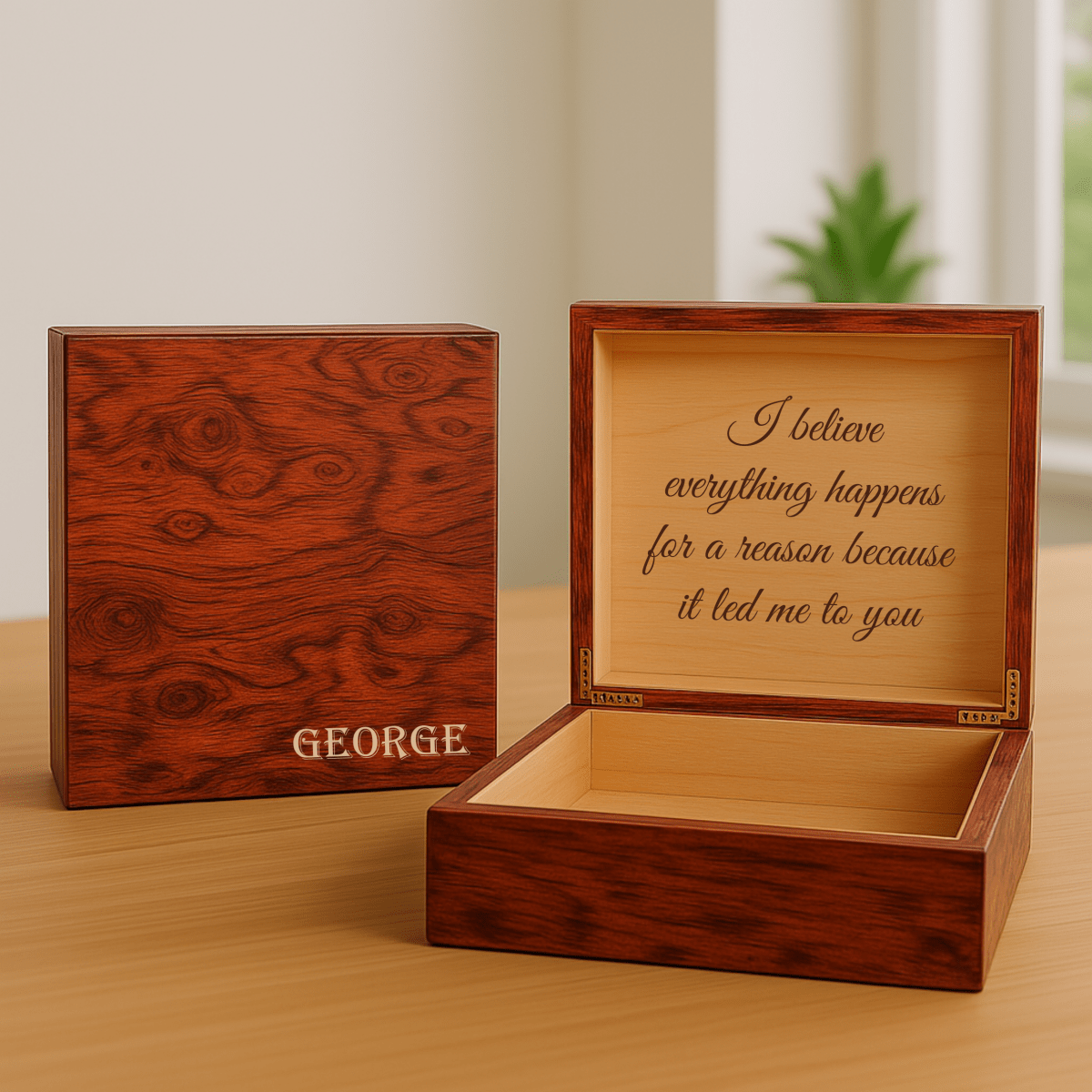 Personalized Men's Wooden Keepsake Box - Custom Gift for Him - Groovy ...