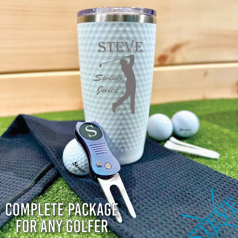 Personalized Golf Gift Box Set with Custom Towel, Divot Tool, Tumbler ...