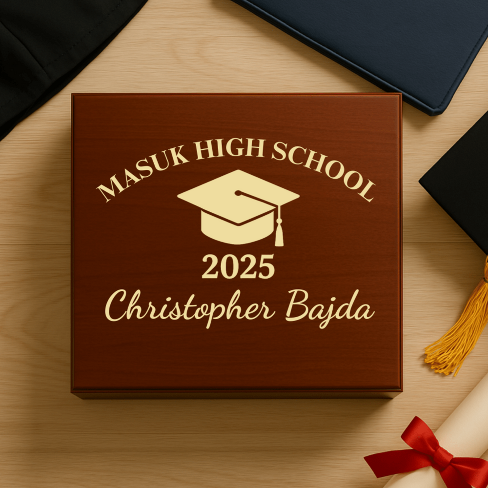 Graduation Gift Personalized Memory Keepsake Box - Groovy Guy Gifts