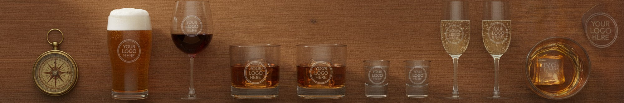 Custom Logo Glassware | Engraved Whiskey, Pint & Wine Glasses