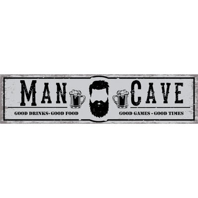 Beard Man Cave Metal Sign - Groovy Guy Gifts