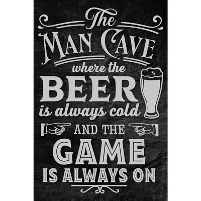 Beer Man Cave Metal Sign - Groovy Guy Gifts