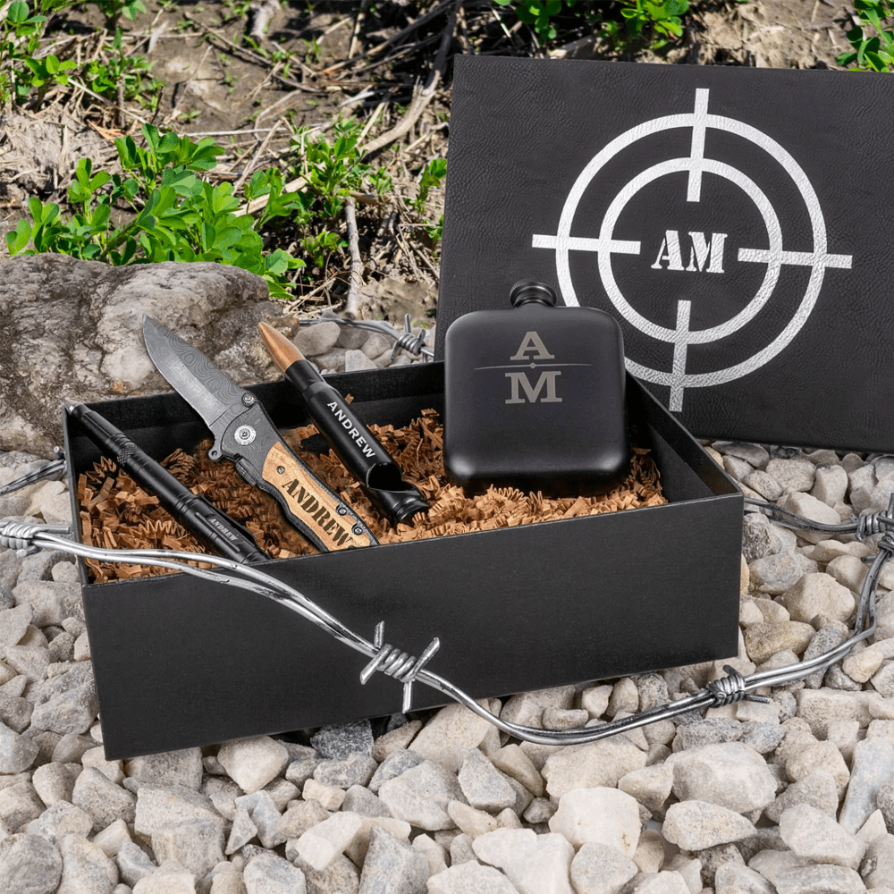 Bullet Proof Adventure Gift Box Set: Bottle Opener, Outdoor Blade ...