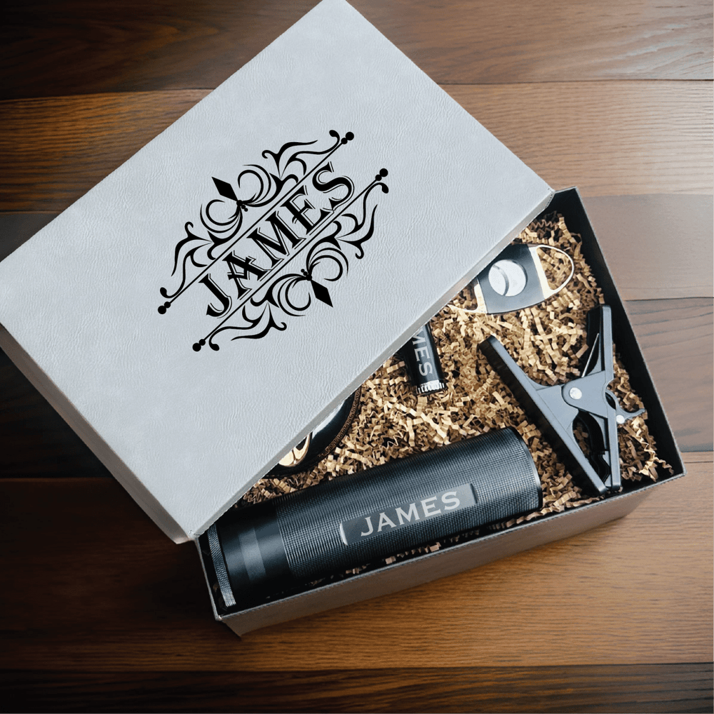 Deluxe Cigar Gift Set - Personalized, Complete Kit for Cigar Lovers ...