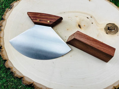 Alaskan Ulu Knife & Stand - Groovy Guy Gifts