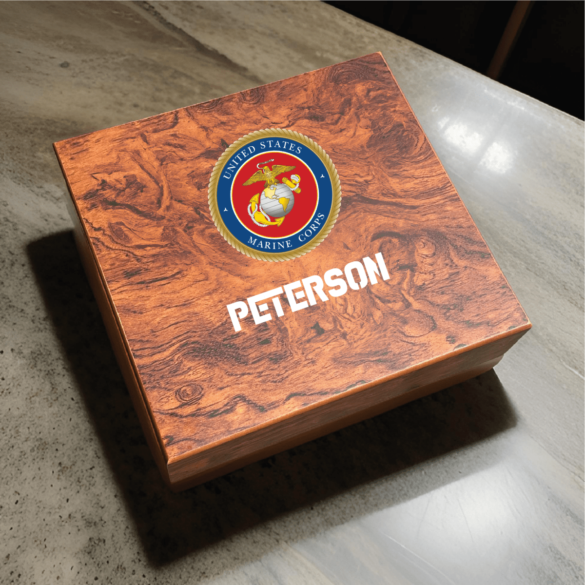 Personalized Military Keepsake Box - Groovy Guy Gifts