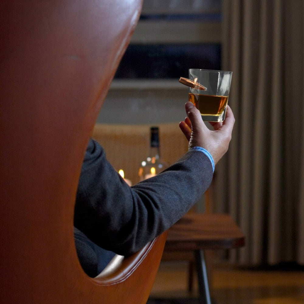 Personalized Bullet Whiskey Glass - Groovy Guy Gifts