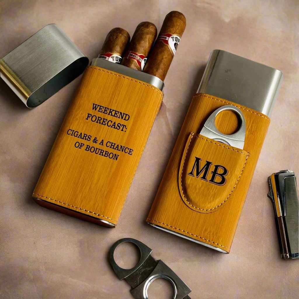 Personalized Black Flip Cigar Lighter with Engraved Initials - Groovy ...