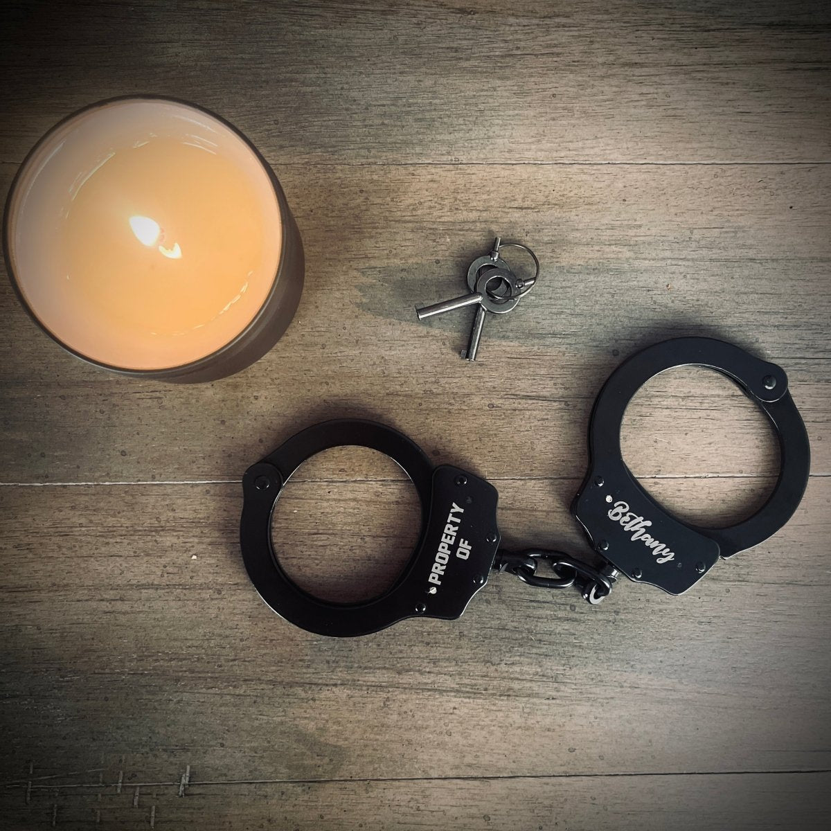 Custom Engraved Romantic Handcuffs - Personalized with Name - Groovy ...
