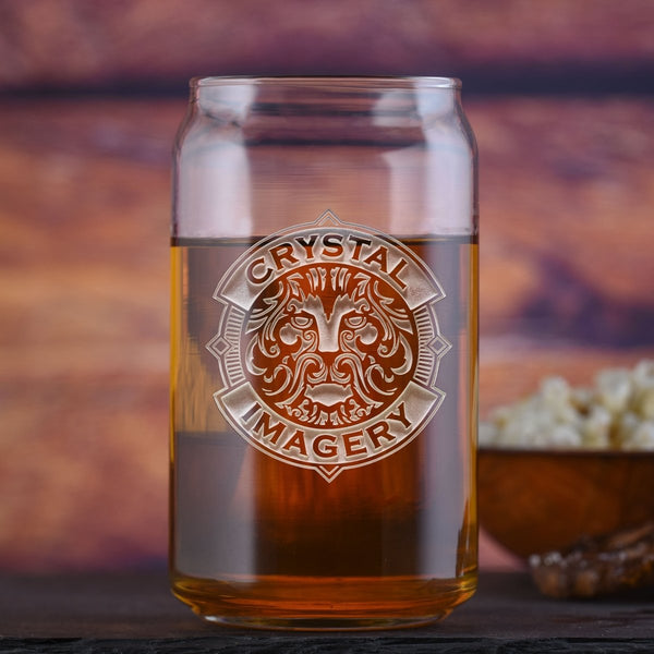 Logo Engraved Beer Can Glasses - Groovy Guy Gifts