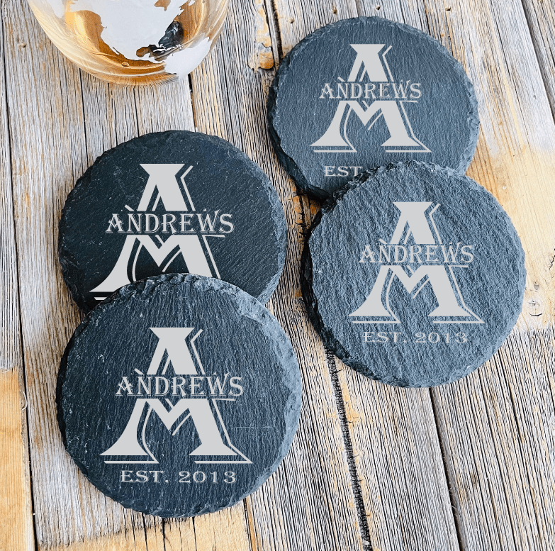 Custom Personalized Slate Coaster Set - Groovy Guy Gifts