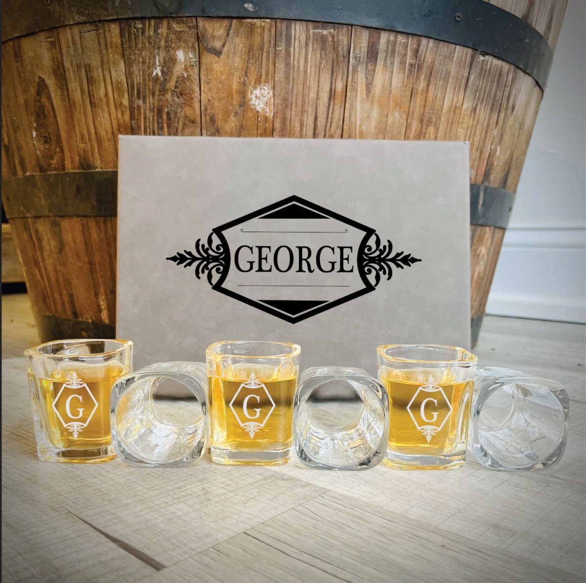 Personalized Shot Glass Gift Set - Groovy Guy Gifts