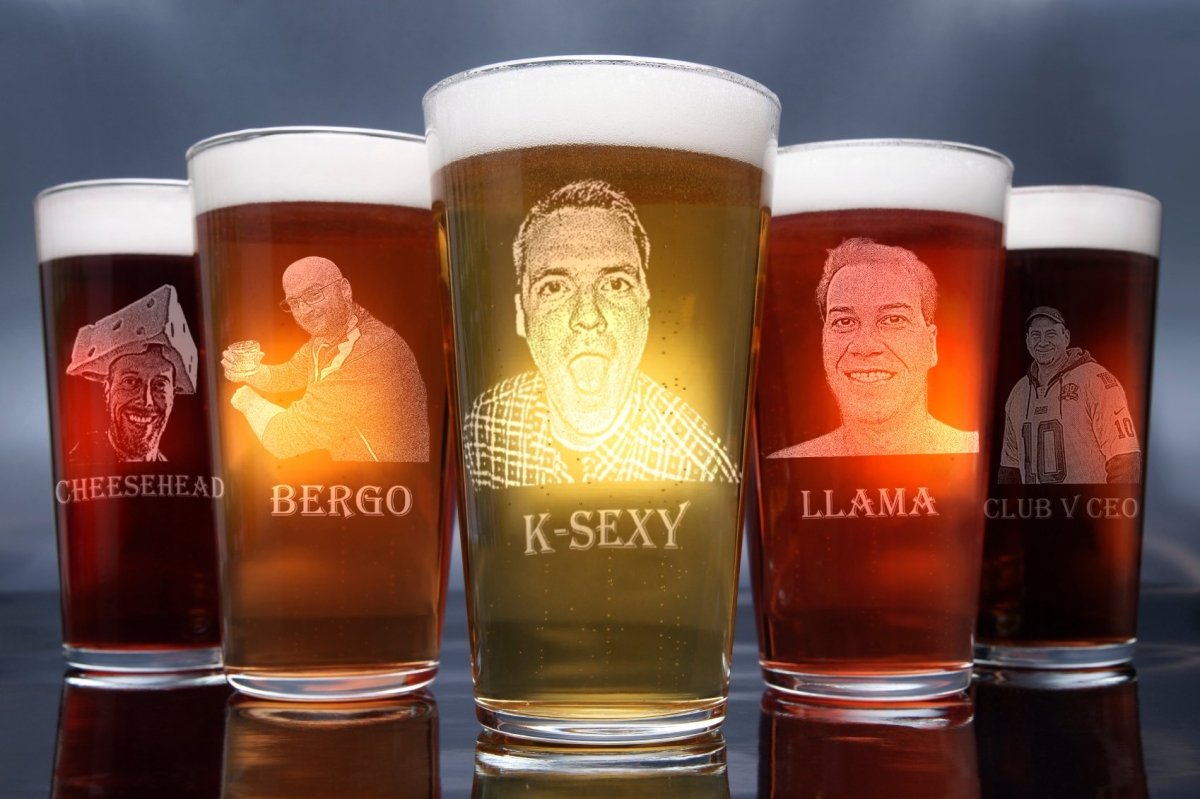 Custom Photo Engraved Beer Glass – Personalized Gift for Weddings ...