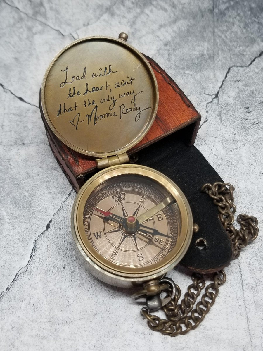 Unique Personalized Compass with Custom Engraving - Groovy Guy Gifts