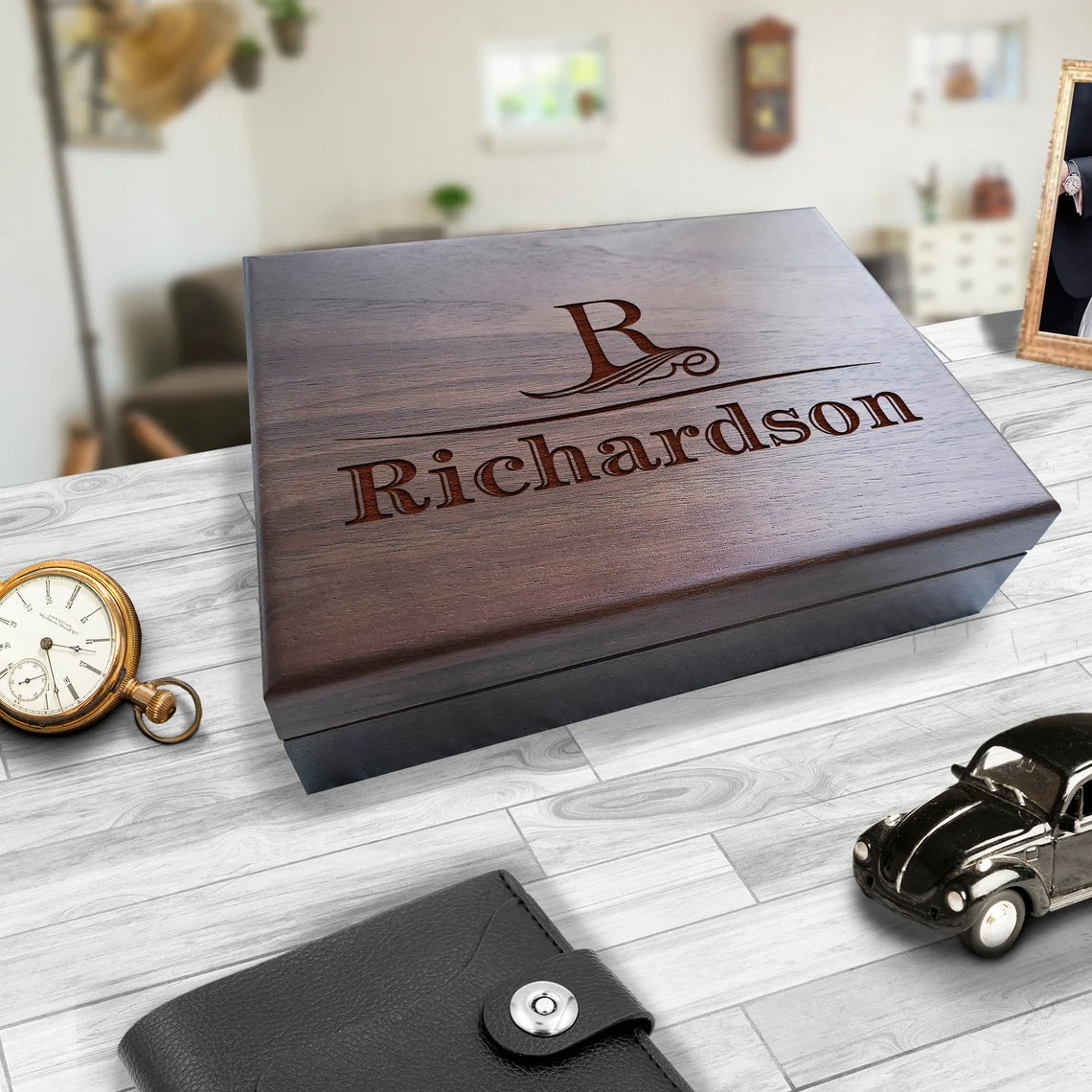 Personalized Walnut Gift Box - Groovy Guy Gifts
