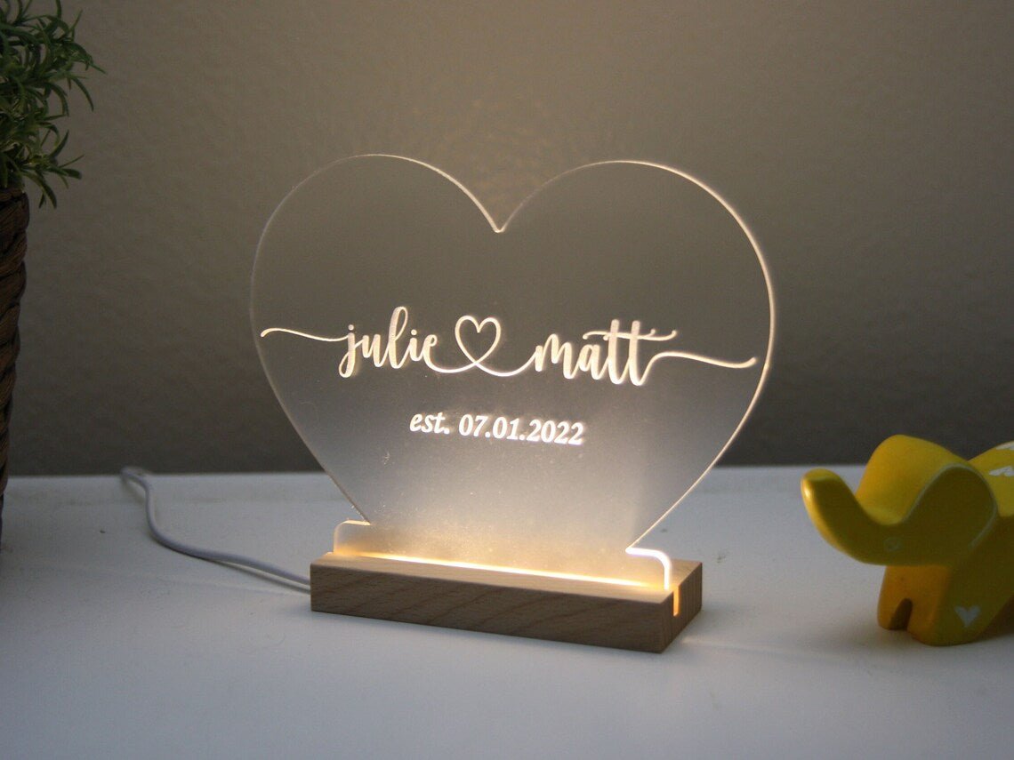 Light Up Heart Name Sign – A Personalized Glow of Love - Groovy Guy Gifts