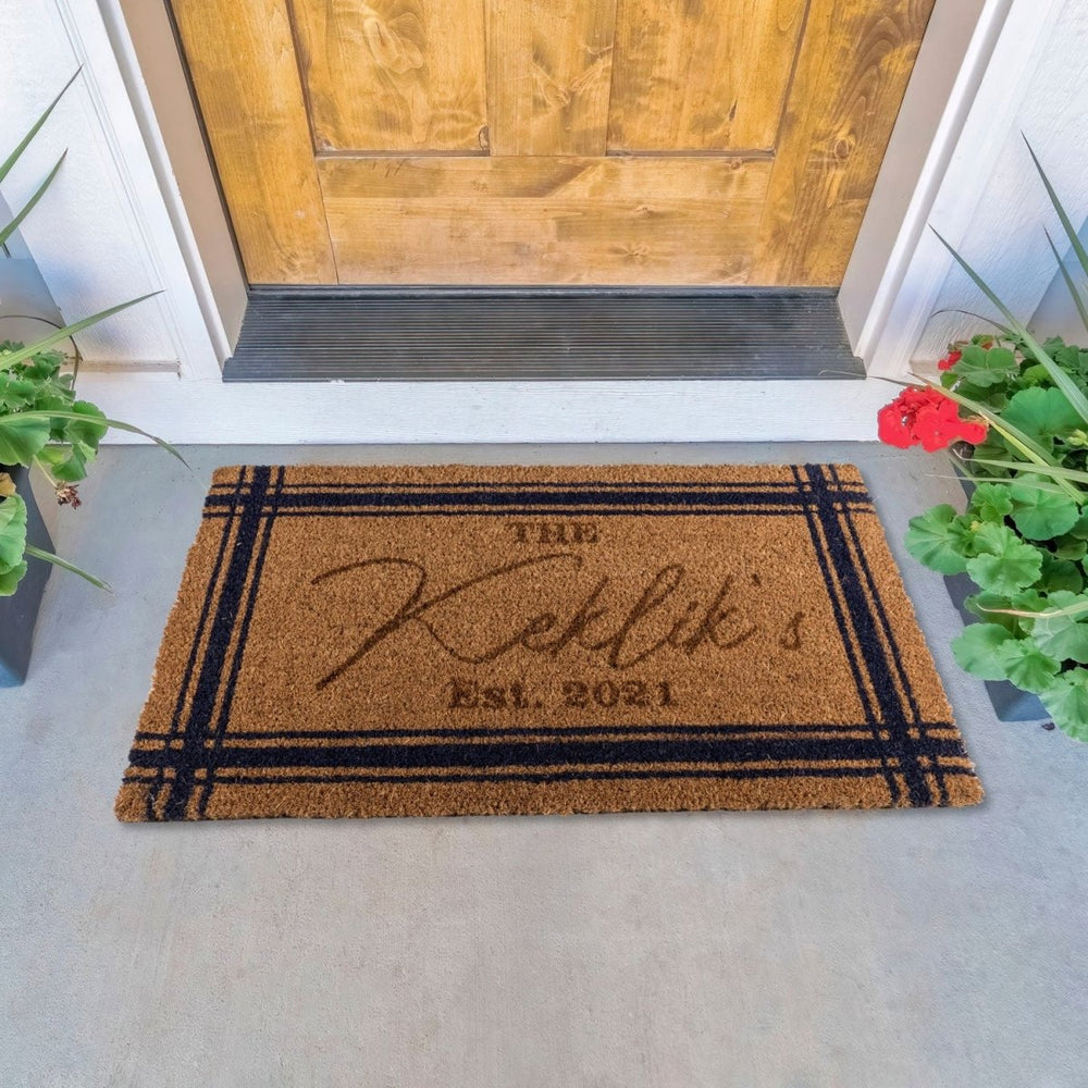 Personalized Doormat - Customizable Family Name Mats for Indoor/Outdoor ...