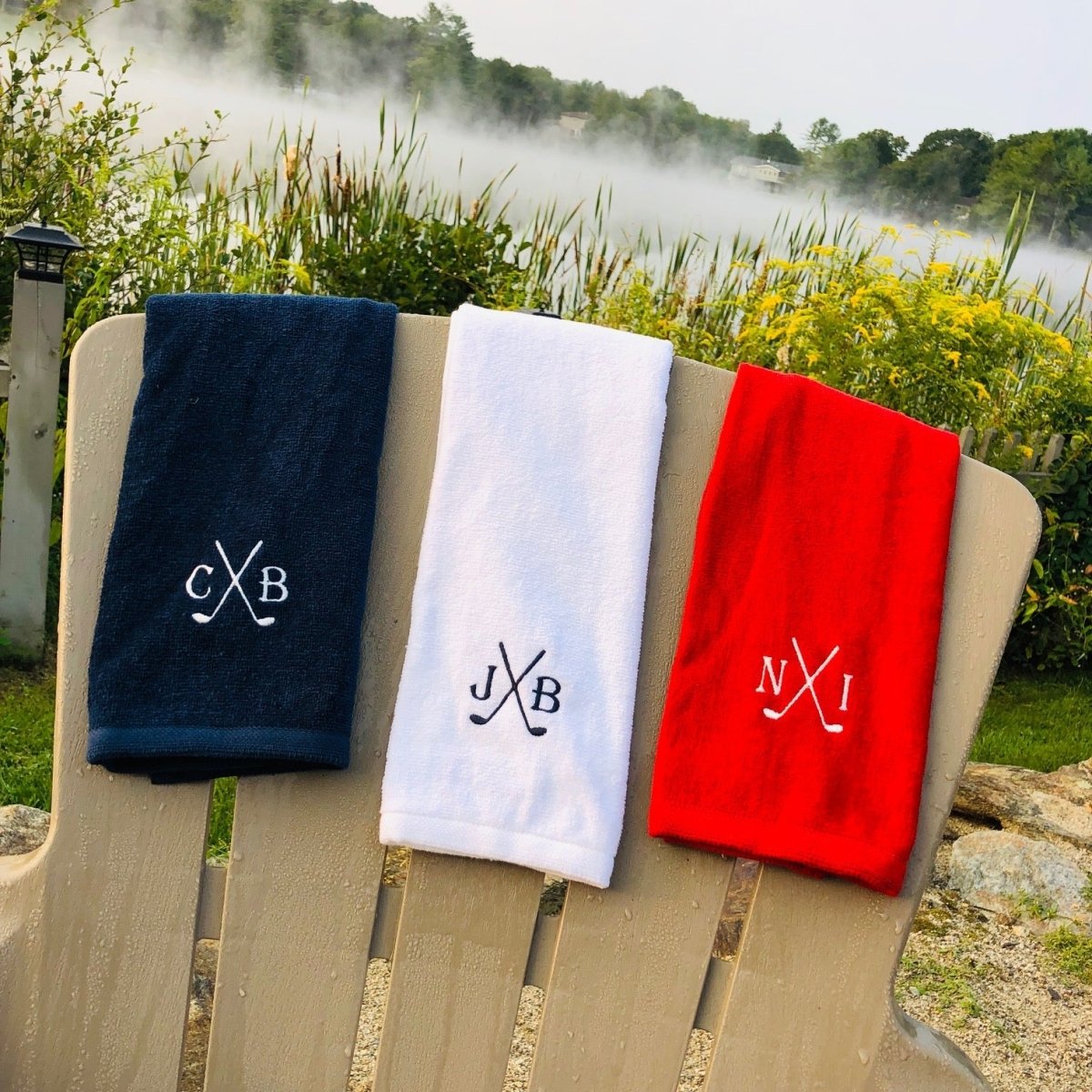 Custom Personalized Golf Towel with Monogrammed Initials - Groovy Guy Gifts