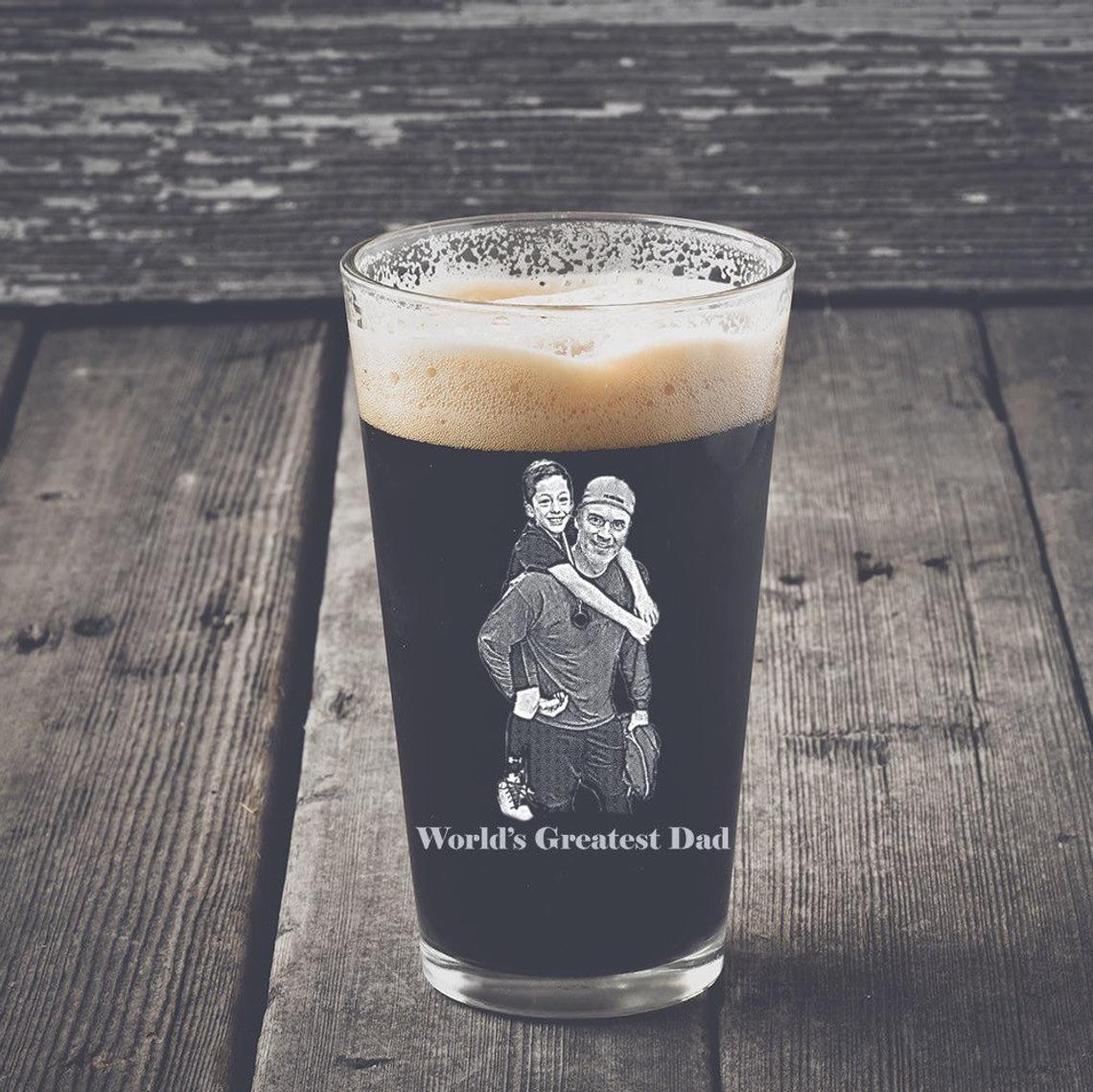 Custom Photo Engraved Beer Glass – Personalized Gift for Weddings ...